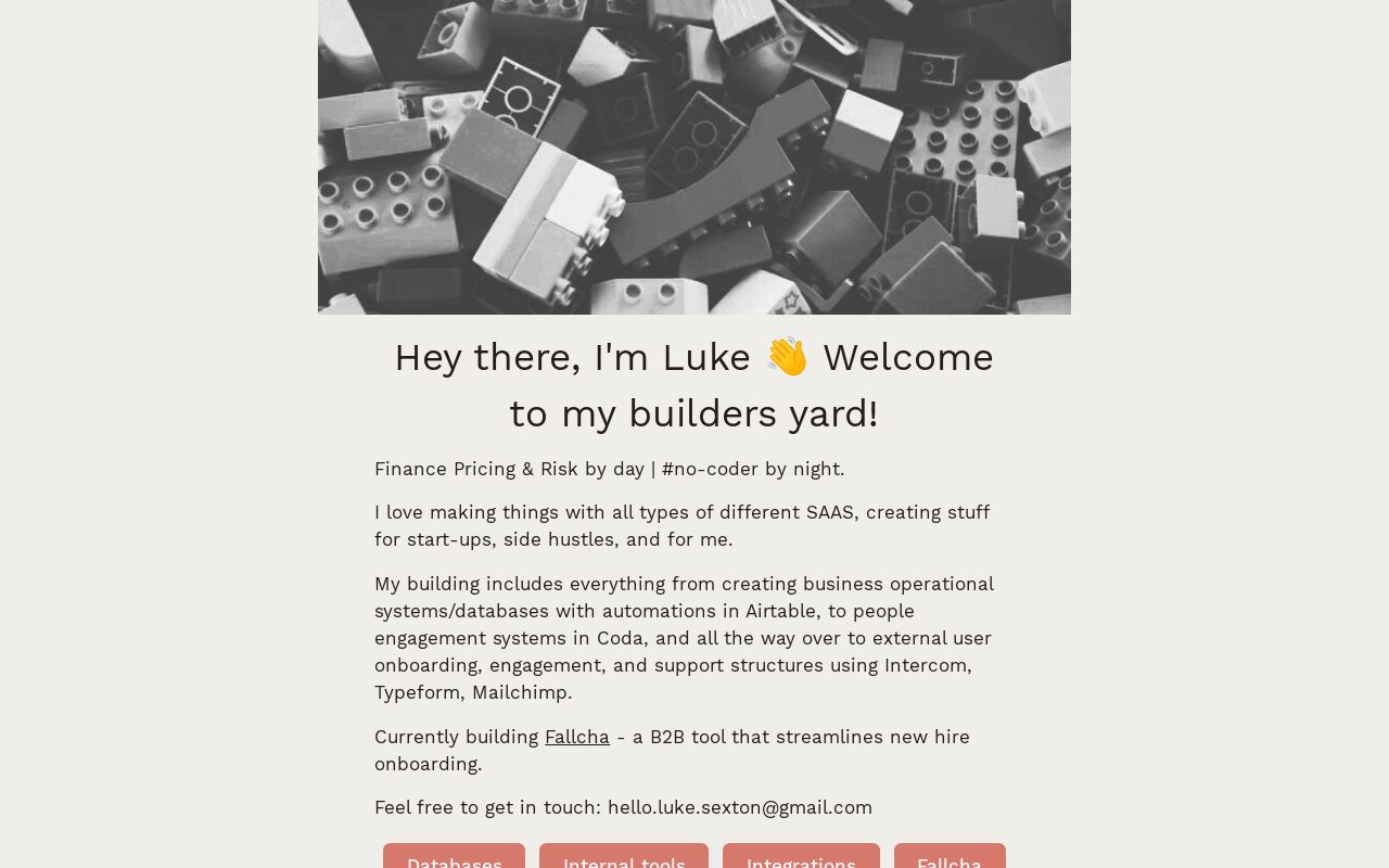 Luke's build yard